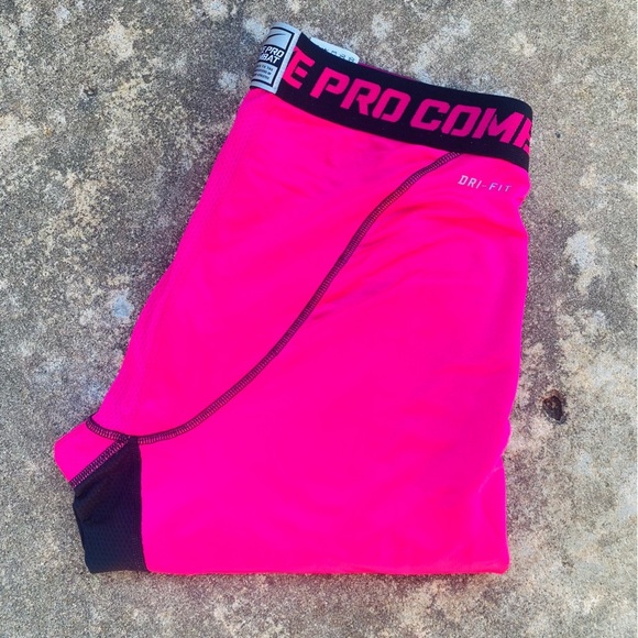 Nike | Pants & Jumpsuits | Nike Pro Combat Dri Fit Hyperwarm Pink ...